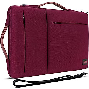 DOMISO 17 Inch Laptop Sleeve Shoulder Bag Water-Resistant Protective Case for 17.3" Dell Inspiron/MSI GS73VR Stealth Pro/Lenovo IdeaPad 300 320 321/ HP Envy 17/ LG Gram 17"/ ROG Strix GL702VS,Fuchsia