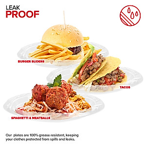 Stock Your Home 6-Inch Clear Plastic Dessert Plates (240 Pack) Flexible Disposable Clear Plates for Dessert & Appetizers, Crystal Clear Small Plates for Parties & Catering, Clear Plastic Party Plates