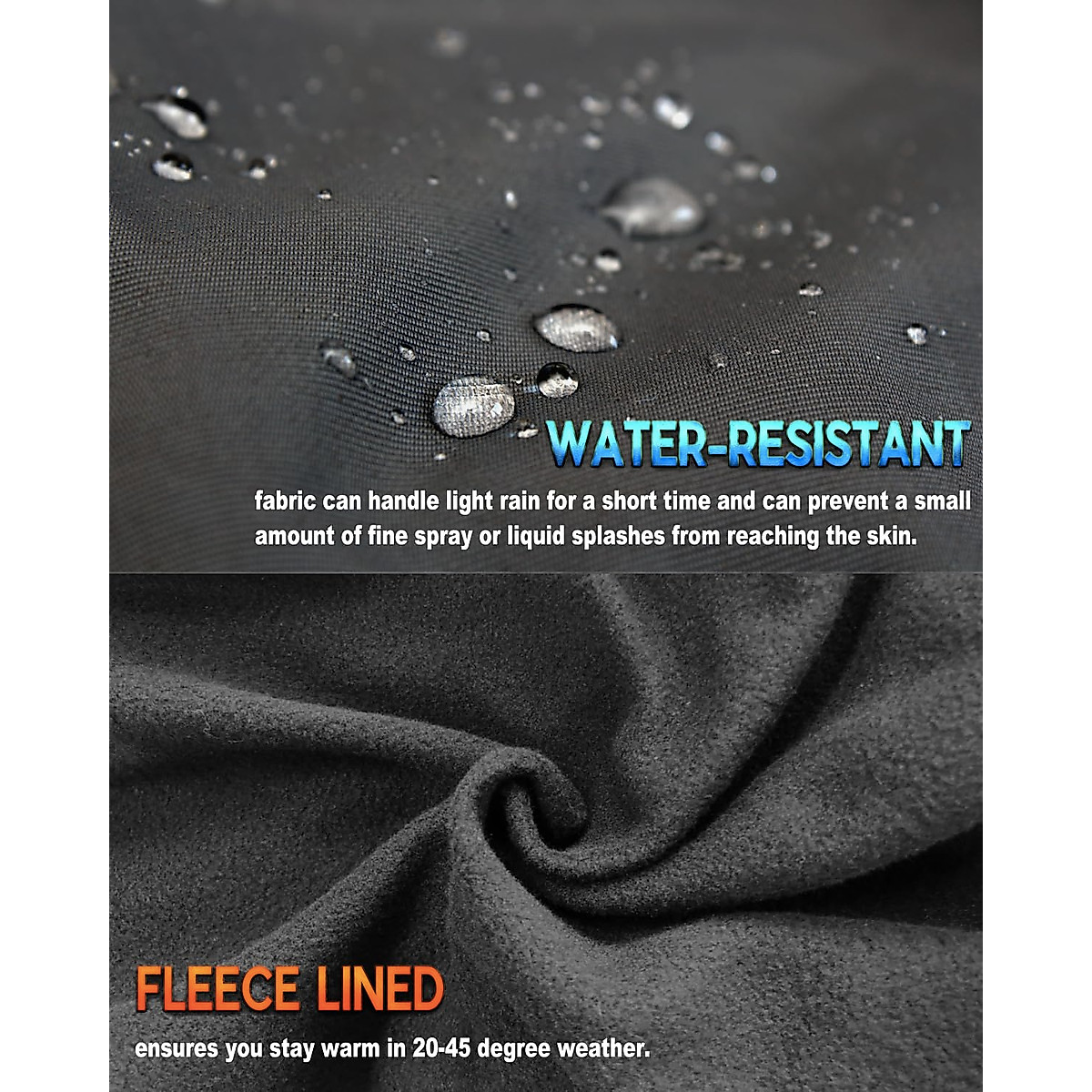 Yogipace,Side Pockets,Women's Water Resistant Thick Thermal Fleece Lined Leggings Warm Winter Tights,28",Black,M