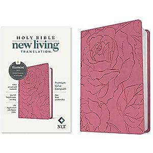 NLT Premium Value Compact Bible, Filament-Enabled Edition (LeatherLike, Pink Rose)