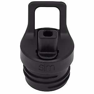 Simple Modern Ascent Straw Lid Top Handle - Fits All Ascent and Hydro Flask Standard Mouth Water Bottle Sizes - Leak Proof, Double Wall Insulated Straw Lid -Midnight Black