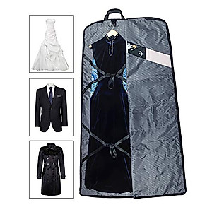 52'' Extra Long Dress Garment Bag, Premium & Breathable Tear-resistant Hanging Suit Cover for Travel and Storage