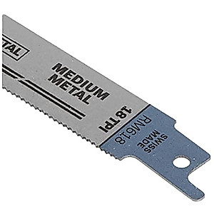 BOSCH RM618 6-Inch 18T Metal Cutting reciprocating Saw Blades - 5 Pack , Blue