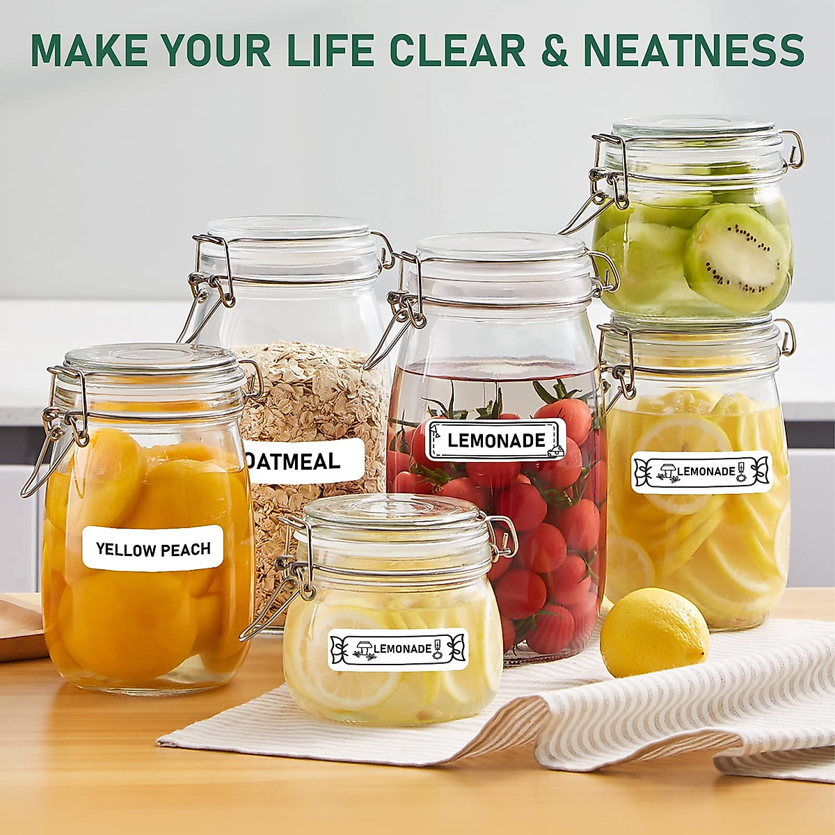 Jubilin D35 Label Maker Tape, Sticker Thermal Paper Self-Adhesive Label Tape Black on Transparent