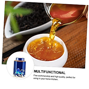 1pc Tea Tin Can Decorative Candles Storage Jars with Lids Tea Containers Chinese Tea Tins Condiment Containers Round Tea Tins Storage Storage Canister Decorative Tea Can Mini