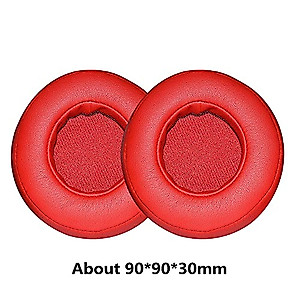 Pro Headphones Ear Cushions Replacement Earpads Compatible with Monster Beats by Dr Dre Pro Detox Over-Ear Headphones (Red)