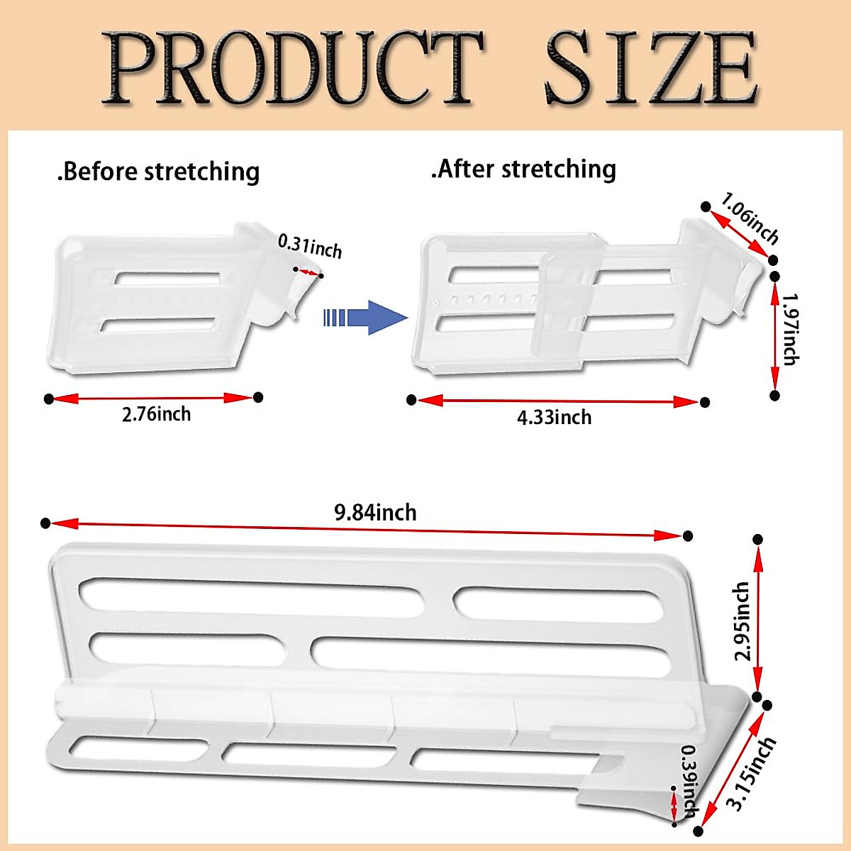 16Pcs Fridge Divider set, 8 Bigger Refrigerator Dividers for Glass Shelves in Freezer Cupboard Cabinet Drawer, with 8 Smaller Adjustable Fridge Dividers for Fridge Door Organizer Grid Separator.