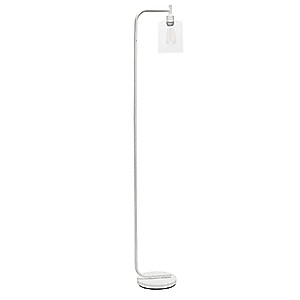 Simple Designs LF2009-WHT Modern Iron Lantern Floor Lamp, White