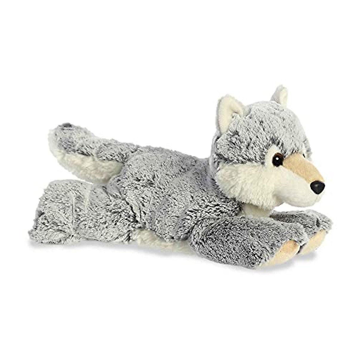 Aurora® Adorable Flopsie™ Winter Wolf™ Stuffed Animal - Playful Ease - Timeless Companions - Gray 12 Inches