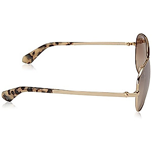 Kate Spade New York Women's Avaline 2 Aviator Sunglasses, Gold HAVN, 58 mm