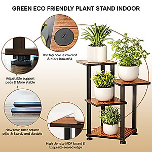IXP Plant Stand Plant Shelf 4 Tier 4 Potted Plant Stands Indoor Corner Plant Stand Flower Stand Plant Display Shelf 21.7'' Tall Plant Stand for Multiple Plants plant holders indoor stand for Indoor