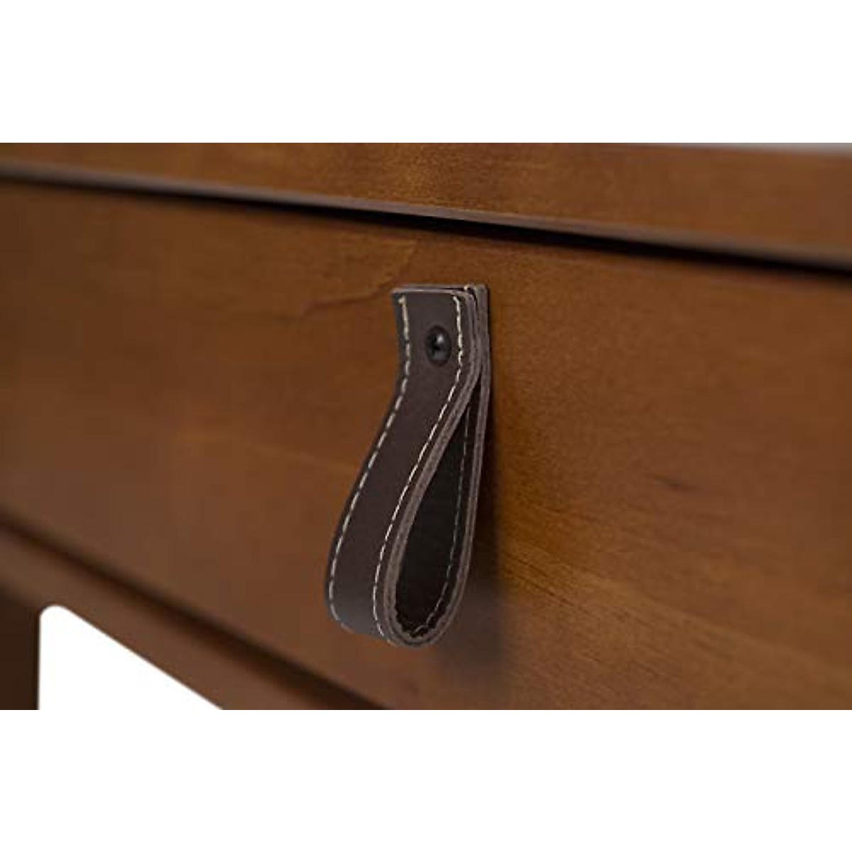 memomad Bali Home Office Solid Wood Desk with Drawers (Caramel)