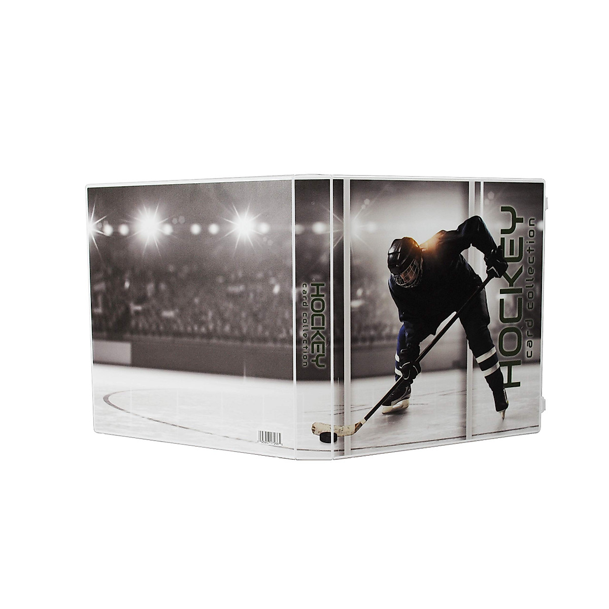 Unikeep Hockey Themed Trading Card Collection Binder with Trading Card Pages. The Binder/Case Is Fully Enclosed to Protect the Cards (Faceoff, Poly Rings)
