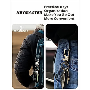 GABOX 2Pcs KeyChains EDC Key Rings Key Chains Bottle Opener Auto Car Keys Tactical Carabiner Keychain with Clip