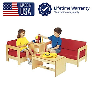 Jonti-Craft 0375JC Living Room Couch, Red