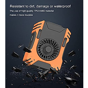 Portable Fan Clip on Waist 7000mAh,Personal Cooling Neck Fan 7100RPM Strong Airflow,5in1 with Flashlight/SOS & Portable Power Bank,3 Speeds for Workers,Camping Hiking Cooking, Outdoor Hot Terminator