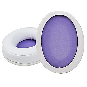 MOLGRIA Ear Pads Cushion, Replacement Earpads for HyperX Cloud Alpha- Compatible with ATH M40X/M50X /M50XBT / HyperX Cloud 1 & 2 / SteelSeries Arctis 3/5 / 7 / 9X Pro/Stealth 600 Headphones(White)