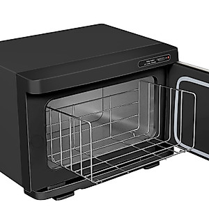 Salon Señor Towel Warmer,Hot Towel Warmer Spa,Professional Small Towel Warmer with Mirror Door,Towel Warmer Cabinet for Facial (Black)