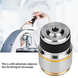 Achromatic Microscope Objective, 10X Achromatic Objective Lens, 160/0.17 Biological Microscope Achromatic Objectives Lens, for Biological Microscope