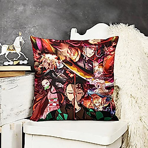 Japanese Anime Flannel Blanket 2set, Soft Lightweight Fleece Throw Blanket with Pillowcase Warm Durable Sofa Couch Decor Beding
