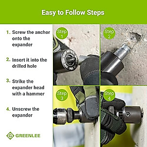 Greenlee 868 Screw Anchor Expander for Caulking Anchor Size 1/4-20