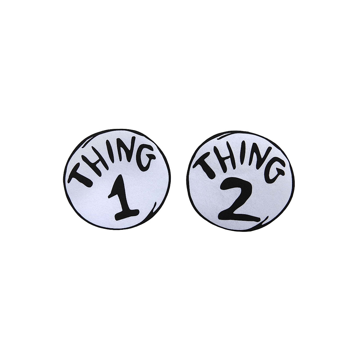 elope Dr. Seuss Thing 1 & Thing 2 Large 2 Piece Iron On Patch Set for Kids and Adults Standard