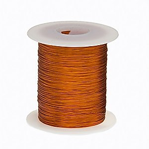 Remington Industries 32H200P.125 Magnet Wire, Enameled Copper Wire Wound, 32 AWG, 2 oz, 611' Length, 0.0093" Diameter, 200Â Degree C, Natural
