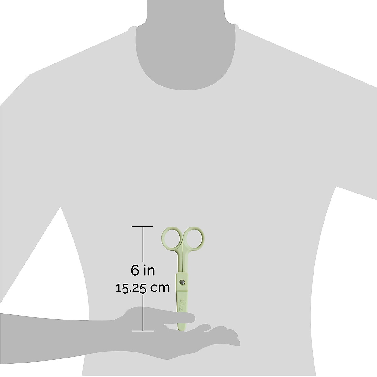 Ceramic food scissors ZoLi SNIP sage green | kitchen scissors, stain-resistant, durable, shears for food, bite-sized toddler food