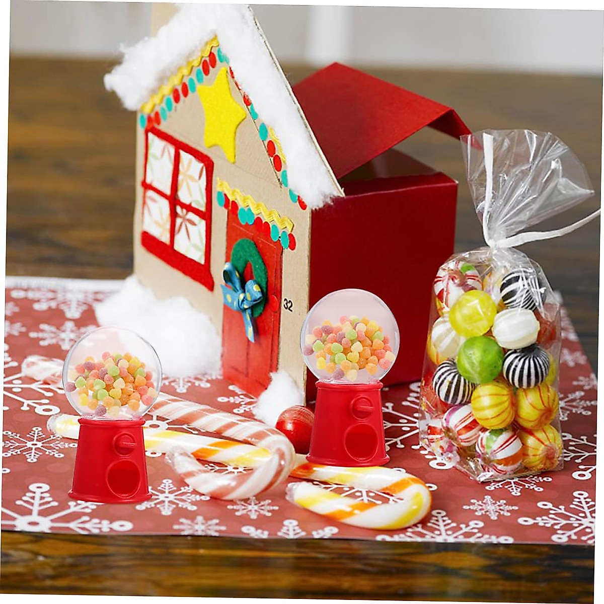 6pcs Mini Machine Small Gumballs Machine Gumballs Machine Candy Gumballs Machines Toys Gumballs Machine Bank Candy Machine Candy Twisting Candy Dispenser Machine Money Bank