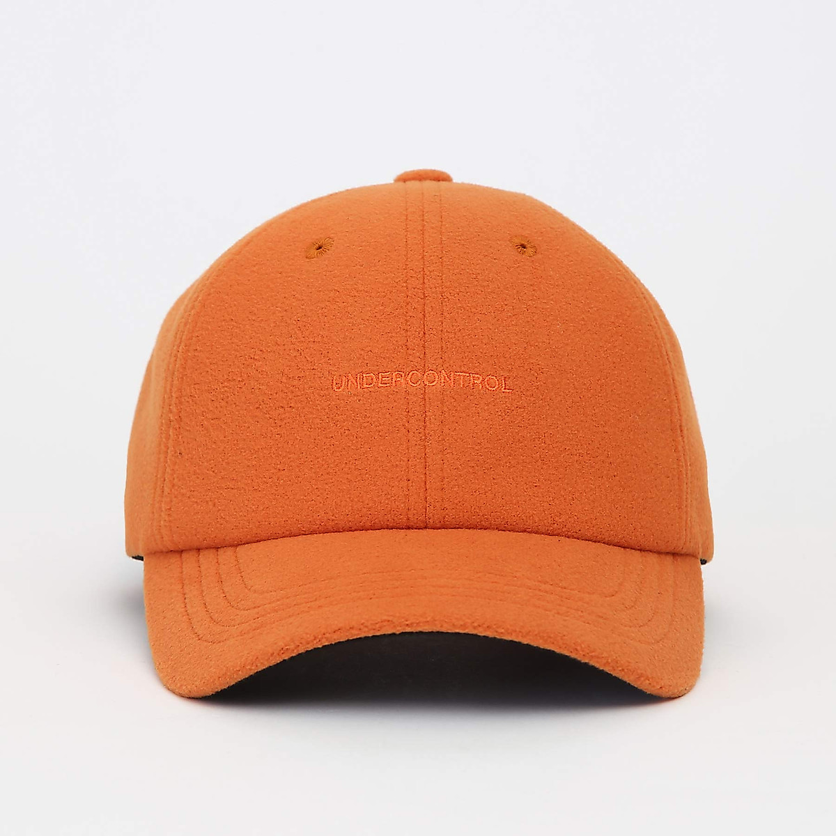 UNDERCONTROL Baseball Fleece Dad Hat Low Profile Embroidered Curved Visor Sports Adjustable Buckleback Trucker Cap Unisex (Orange)