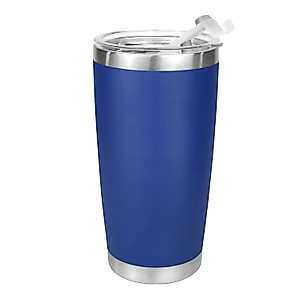 Wet Work Double Wall Tumbler 20 oz Made from Durable Stainless Steel for Hot and Cold Drinks - Insulated Travel Mug for Coffee Tea Wine with Leak Proof Lid for Travel Hiking Camping Gifts - Blue