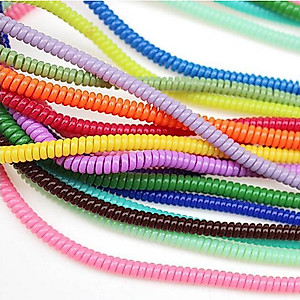 VizGiz 7 Pack Wired Earbuds Cable Protector Headphones Strain Relief Cable Boot Spiral Sleeve Protective Cover Cord Saver for Apple EarPods in-Ear Earbud Headphones 3.5mm Microphone Assembly Mic