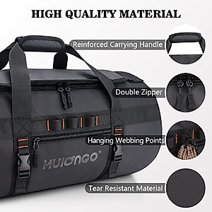 Hulongo Waterproof Duffel Bag Backpack Gym Bag Backpack for Men with Shoe Compartment 32lL