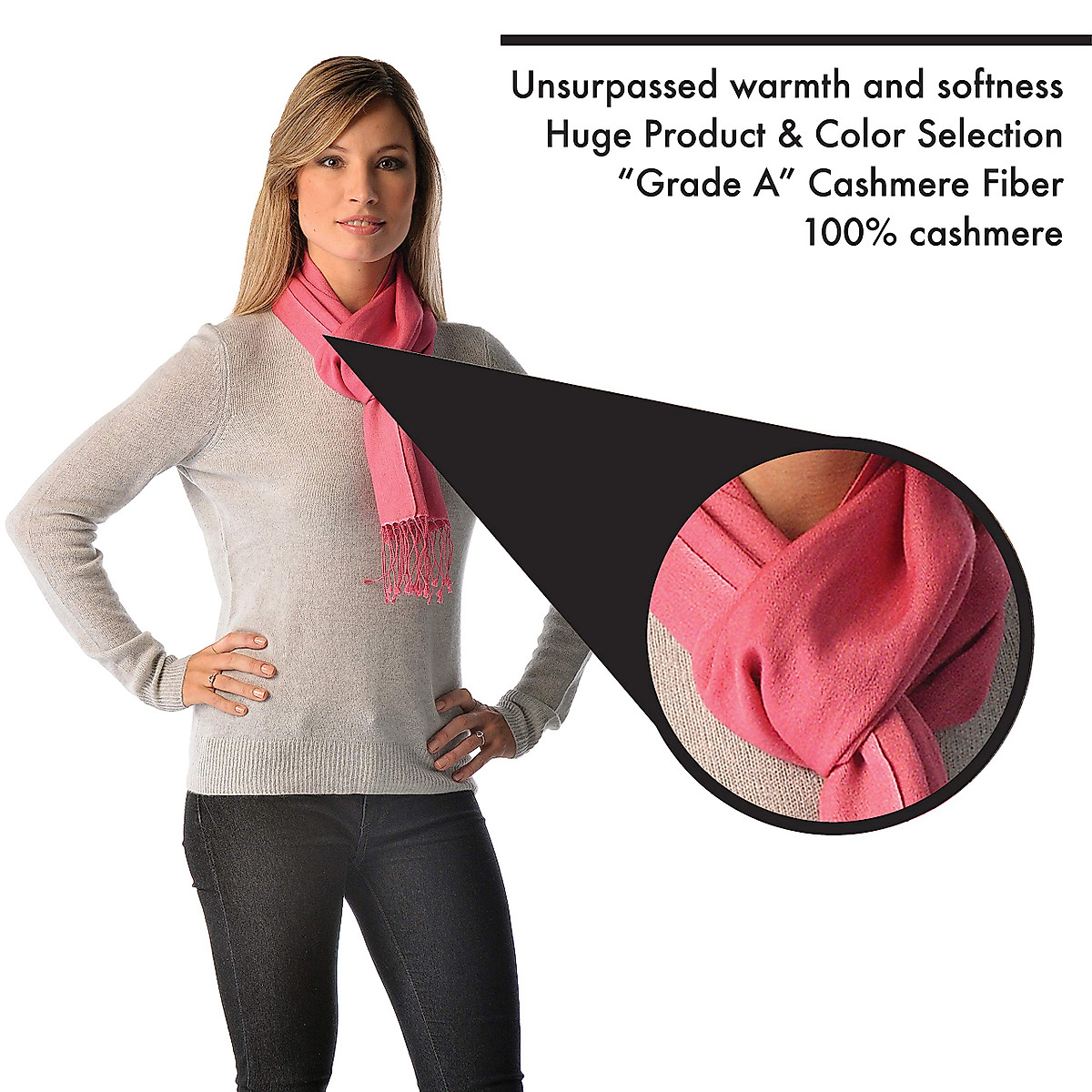 Cashmere Boutique Women Pashmina Scarf for Daily Wear, Wedding, Evening Party, and Winter Warm - 70% Cashmere and 30% Silk - Purple, 12" x 60"