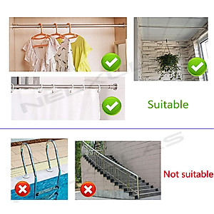 NELXULAS Stainless Steel Closet Rod Flange Holder for Pipe (AD2)