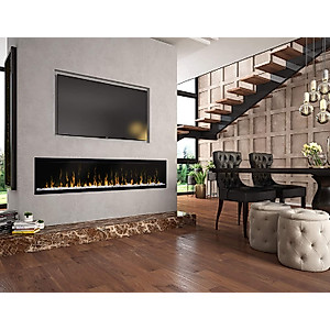 Dimplex IgniteXL 74" Built-in Linear Electric Fireplace (Model: XLF74), 8530/5118 BTU, 240/120 Volt, 2500/1500 Watt, Black