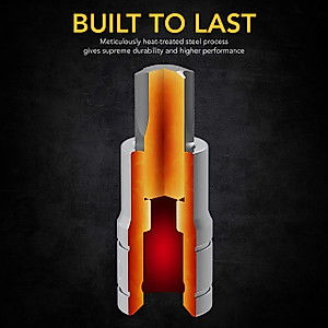 LEXIVON Torx Bit Socket Set, Premium S2 Alloy Steel | 13-Piece Star T8 - T60 Set | Enhanced Storage Case (LX-143)