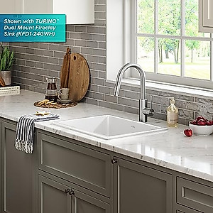 Kraus KPF-2620CH Oletto Single Lever Pull Down Kitchen Faucet, 16 Inch, Chrome (Pack of 4)