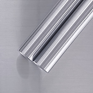 Silver Stainless Steel Contact Paper 15.7"x393" Wallpaper Peel and Stick Wall Paper Waterproof Easily Removable Self-Adhesive Film Wall Covering for Metal Surface Kitchen Cabinet Refrigerator