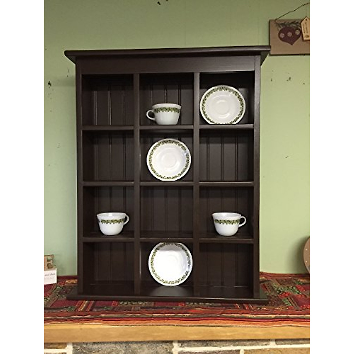 Tea cup and Saucer Plate Rack Espresso