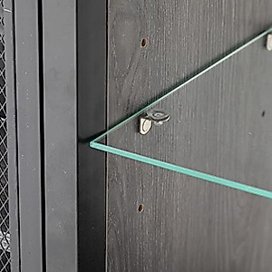 SOSPIRO Liquor Bar Cabinet with LED Lights, Industrial Wine Bar Cabinet with Wine Rack and Adjustable Shelves, Steel Coffee Bar for Home Dining Living Room Furniture, Grey