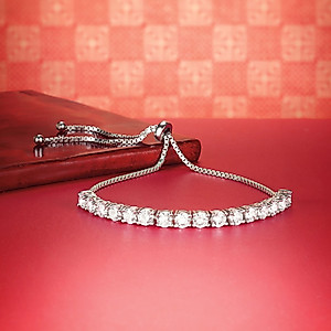 Ross-Simons 4.00 ct. t.w. CZ Bolo Bracelet in Sterling Silver