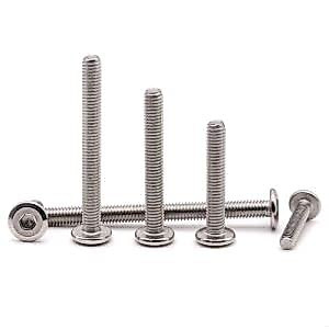 M6-1.0 x 40mm (25 Pack) Stainless Steel Flat Round Head Phillips Drive Machine Screws Furniture Screws Full Thread, Stainless Steel 304 (18-8)