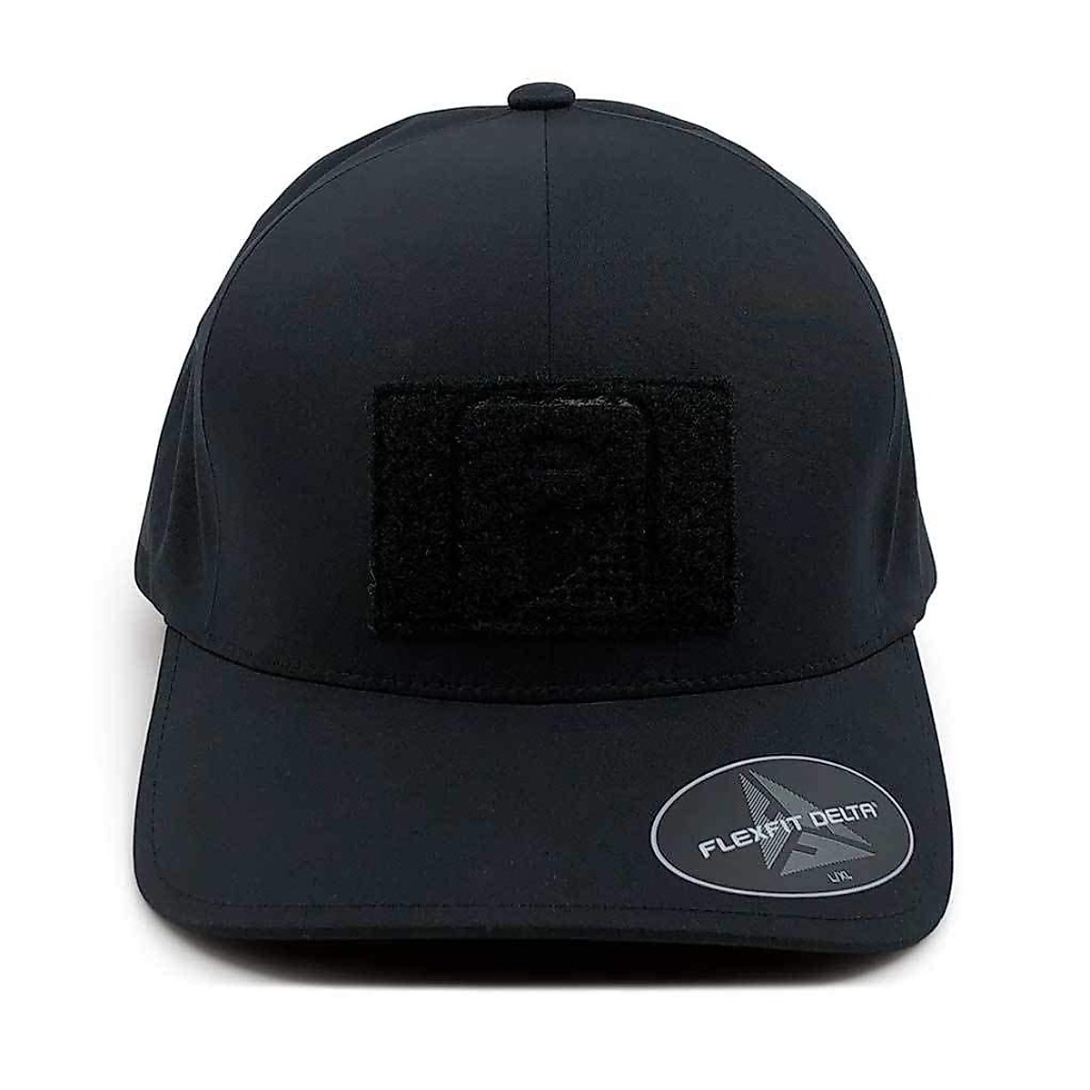 Pull Patch Delta Flexfit Hat | Black Tactical Cap | L/XL | Moisture-Wicking | 2x3 in Loop Surface to Attach Patches