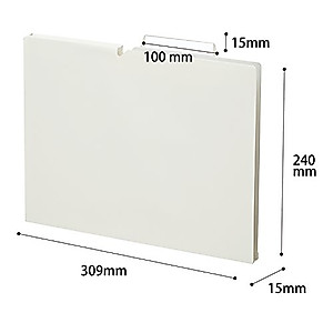 Kokuyo NEOS A4 File Folders, 0.6 Inches (15 mm) Depth, 3 Side Binding PP Type with A Customizable Tab, 10 Pack of Off White, Japan Import (A4P-NEF15WX10)