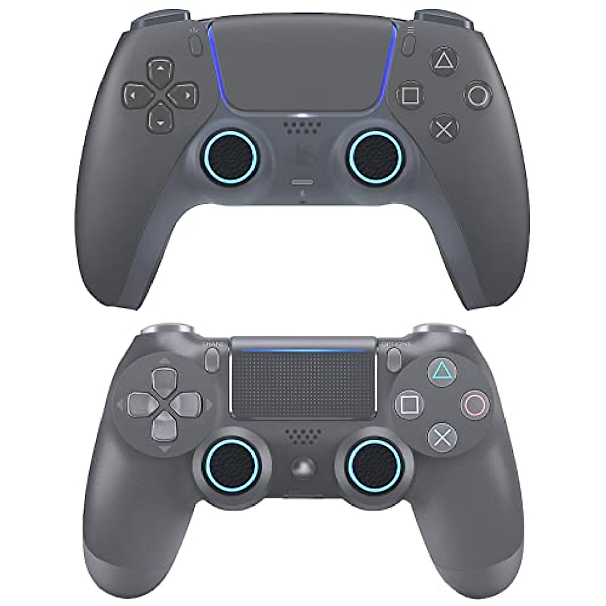 9CDeer Performance Joystick Analog Stick Thumb Grips Set of 6 Compatible with PS5, PS4, Xbox Series X/S Xbox One, Switch Pro Controller Black & Blue