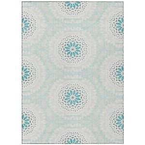 Addison Rugs Chantille ACN619 Teal 9' x 12' Indoor Outdoor Area Rug, Easy Clean, Machine Washable, Non Shedding, Bedroom, Living Room, Dining Room, Kitchen, Patio Rug