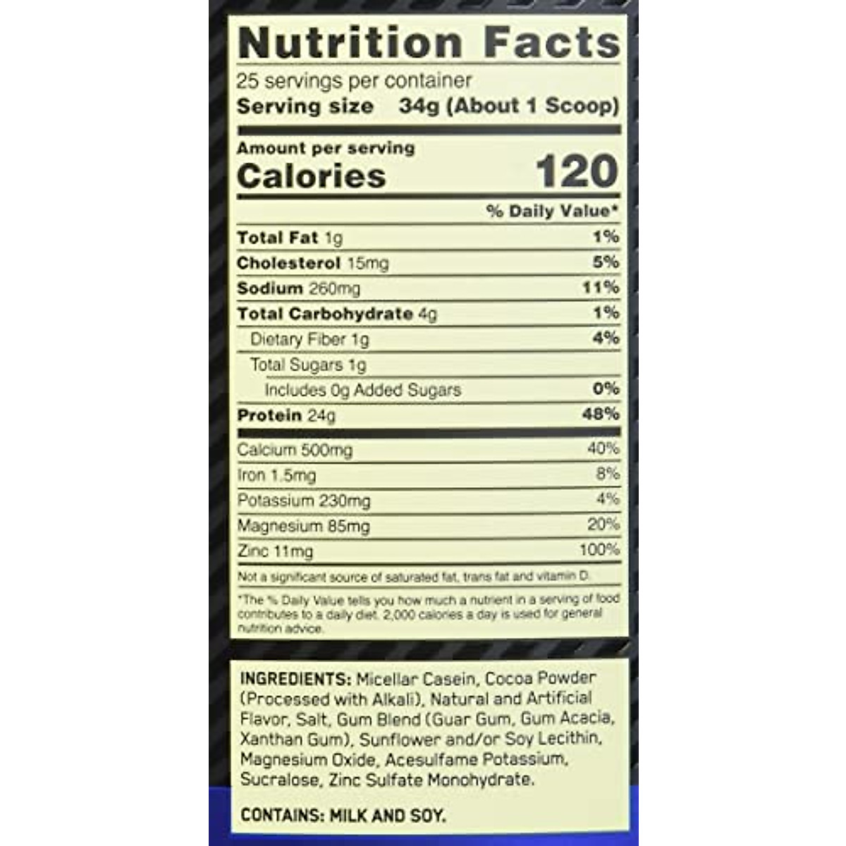 Optimum Nutrition Gold Standard 100% Micellar Casein Protein Powder, Slow Digesting, Helps Keep You Full, Overnight Muscle Recovery, Chocolate Supreme, 1.87 Pound (Packaging May Vary)