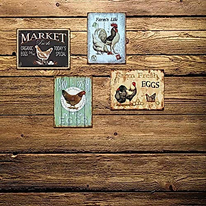 Flowerbeads Farmhouse Sign Funny Wall Signs Chicken Coop Country Decor for Home, Farm & Kitchen