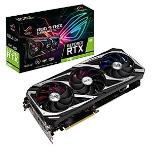 ASUS ROG Strix NVIDIA GeForce RTX 3060 OC Edition Gaming Graphics Card (PCIe 4.0, 12GB GDDR6, HDMI 2.1, DisplayPort 1.4a, Axial-tech Fan Design, 2.7-Slot, Super Alloy Power II, GPU Tweak II)